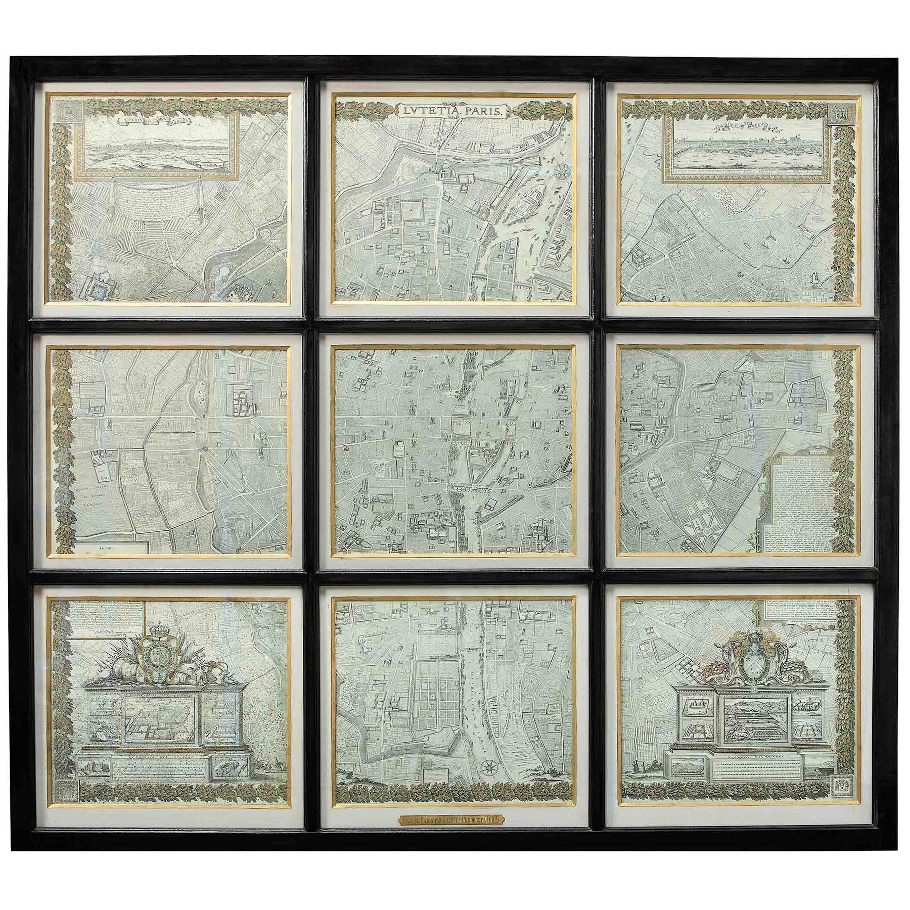 Grand plan de Paris Gravure encadrée – Mis en Demeure